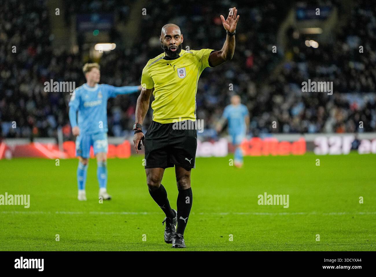 Referee Samuel Allison during the Sky Bet Championship match Coventry ...