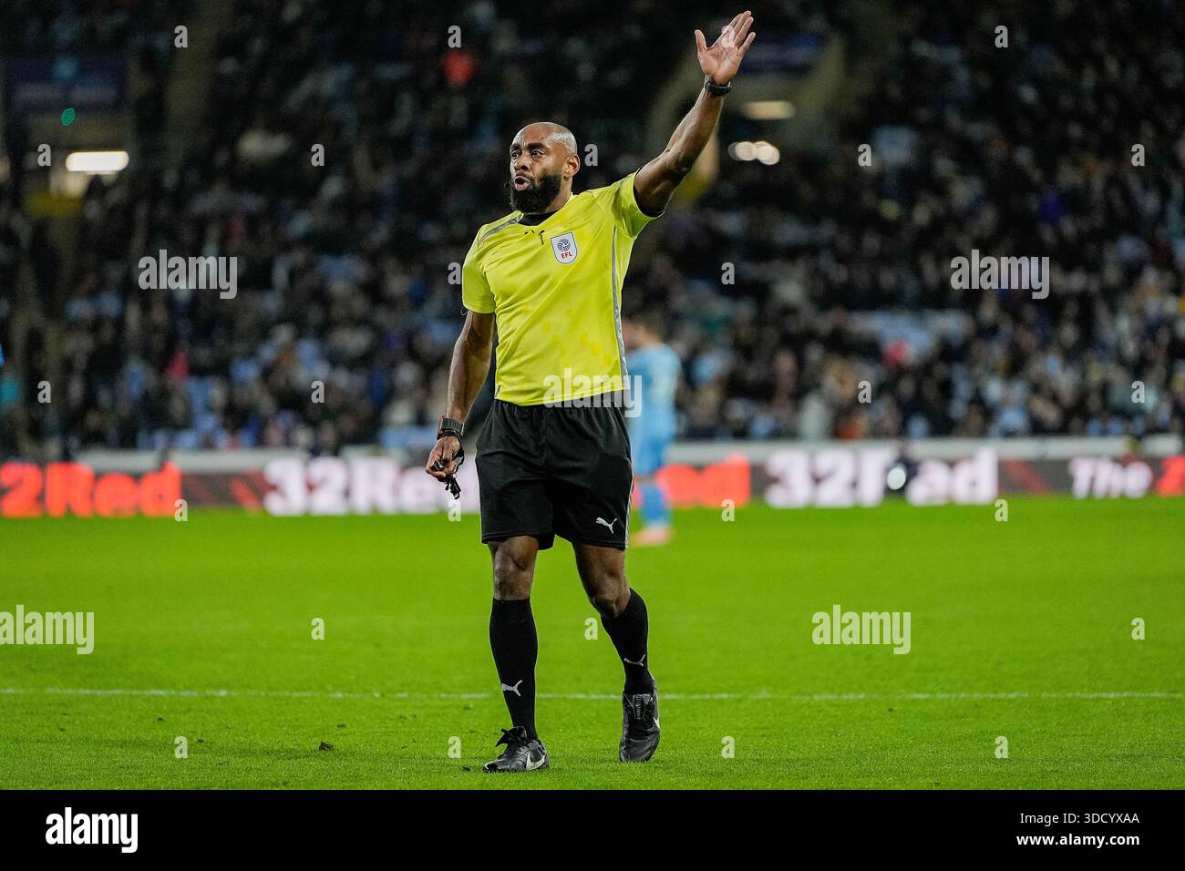 Referee Samuel Allison during the Sky Bet Championship match Coventry ...