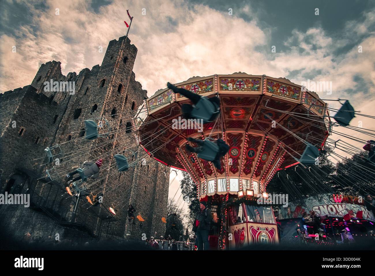 Fun fair scenes from Rochester Castle Grounds at the annual Dickensian ...