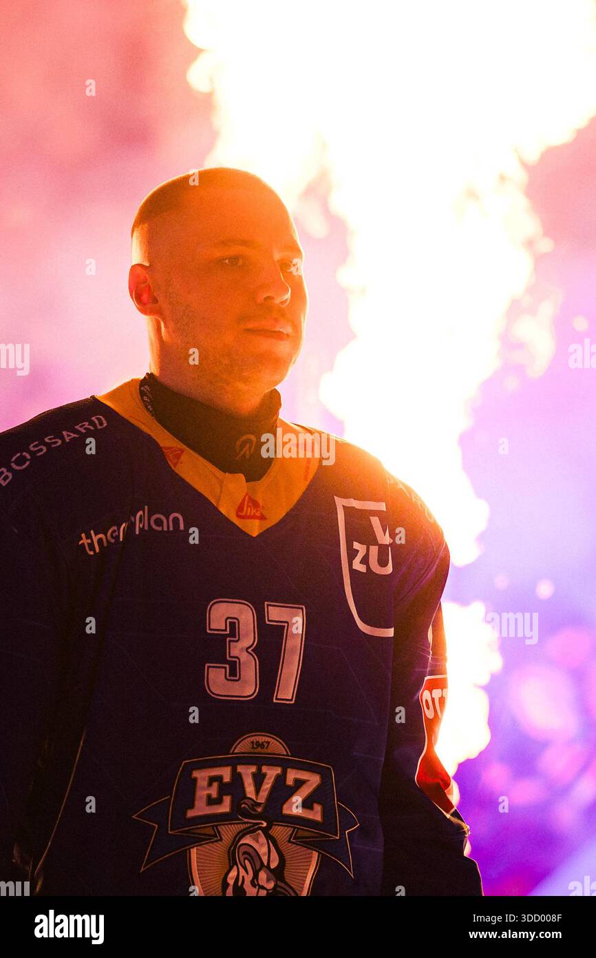 Elia Riva #37 (EV Zug) - December 23, 2025 - National League, Regular ...