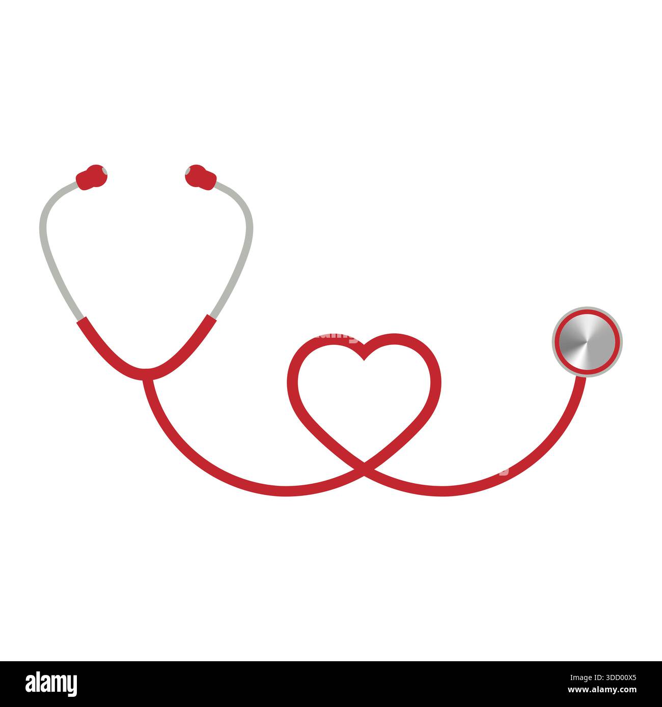 Medical equipment red stethoscope Stock Vector Images - Alamy