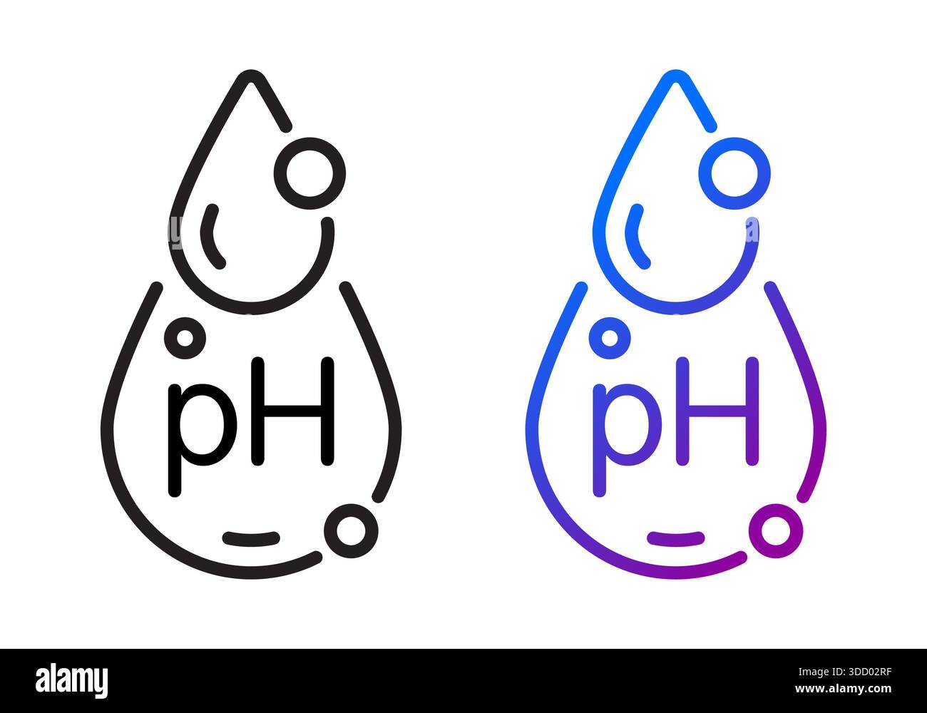Two water drops ph hi-res stock photography and images - Alamy
