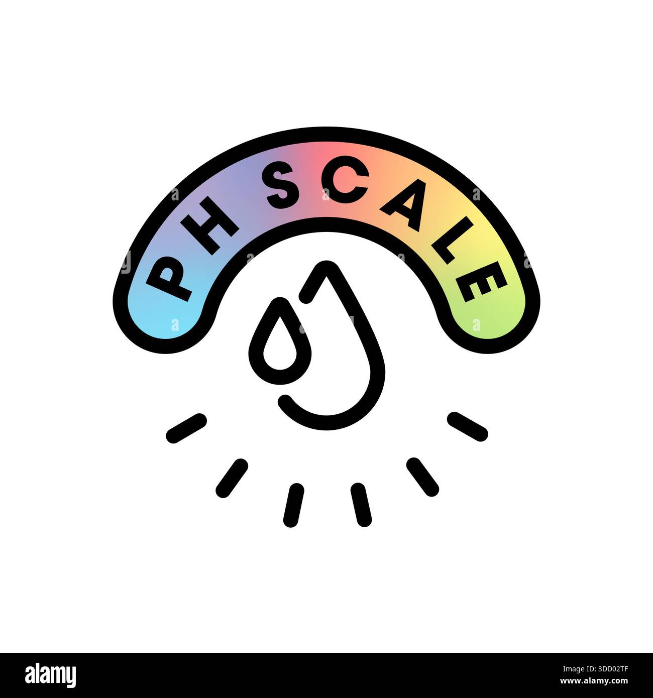 Water drop and ph scale word. ph concept stock illustration Stock Photo ...