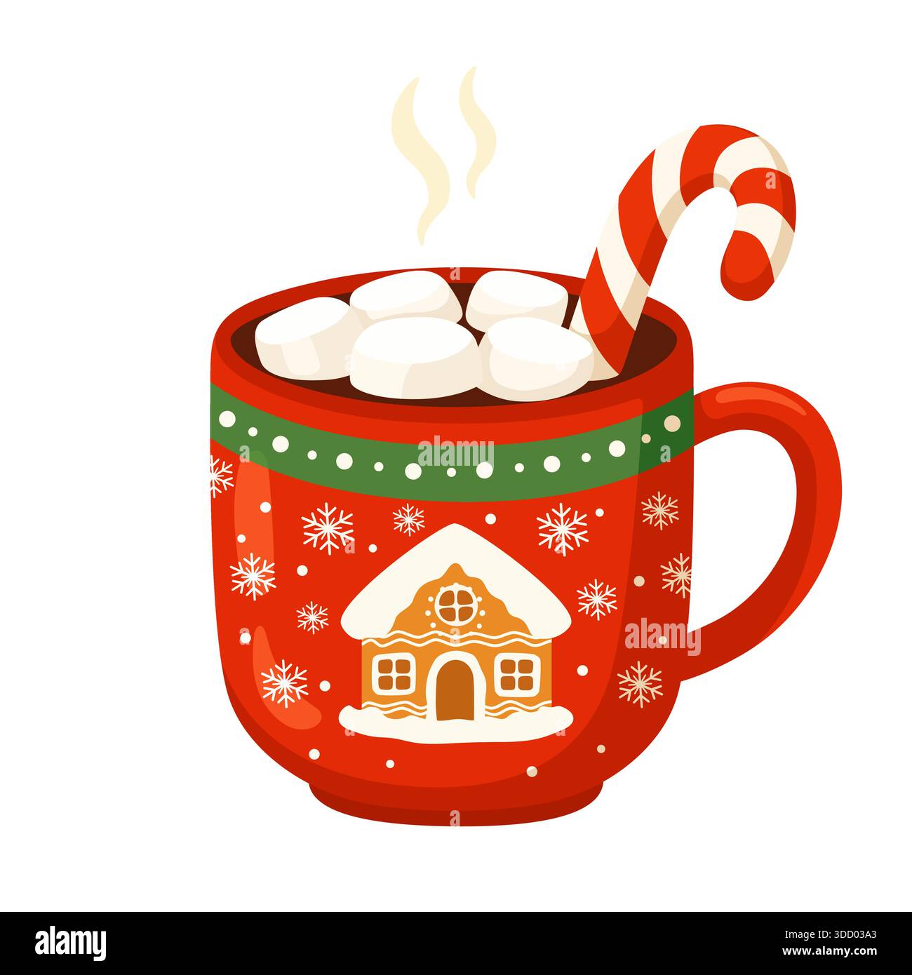 Christmas dessert peppermint chocolate Stock Vector Images - Alamy