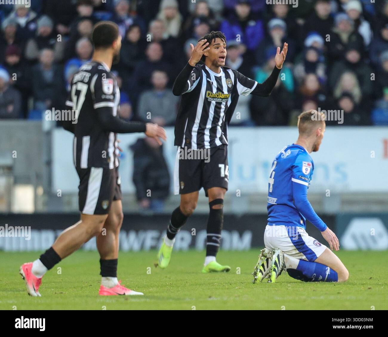 Tom Iorpenda of Notts County reacts during the Sky Bet League 2 match ...