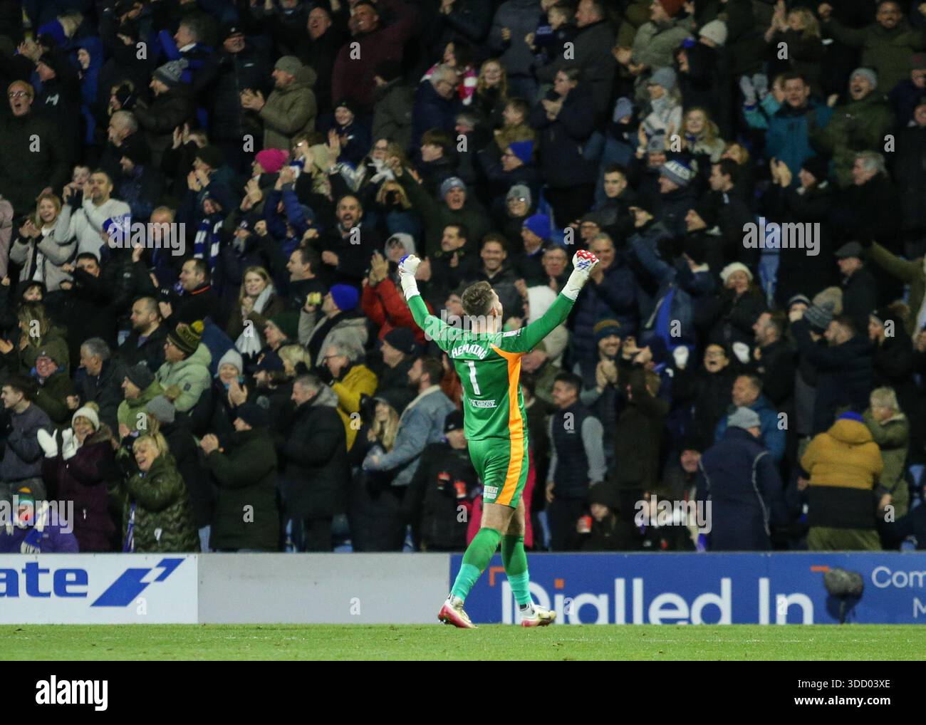 Chesterfield goalkeeper Zach Hemming celebrates during the Sky Bet ...