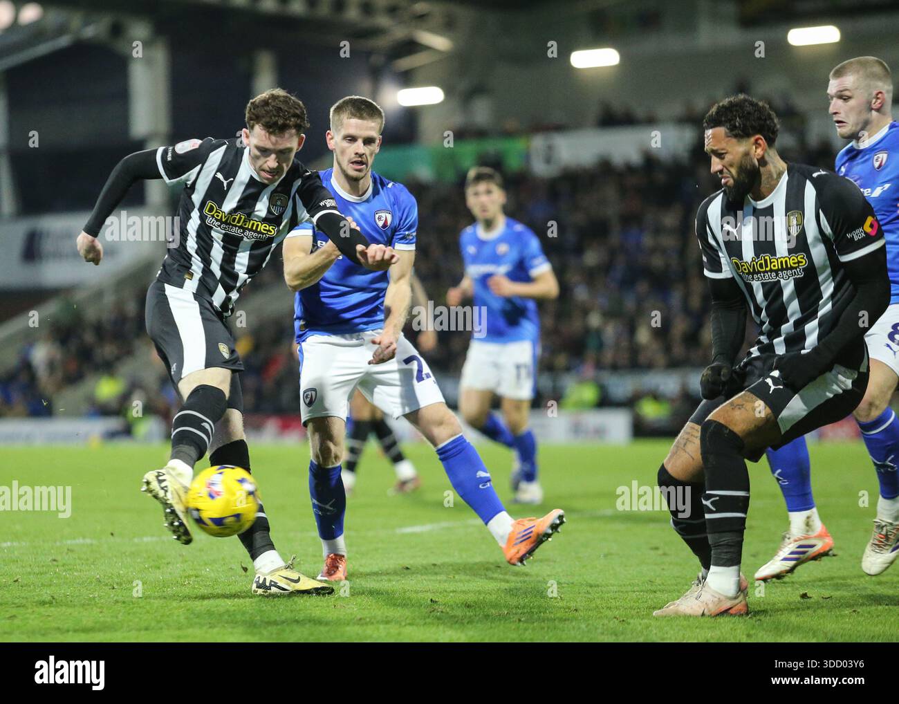 Conor Grant of Notts County shoots on goal during the Sky Bet League 2 ...