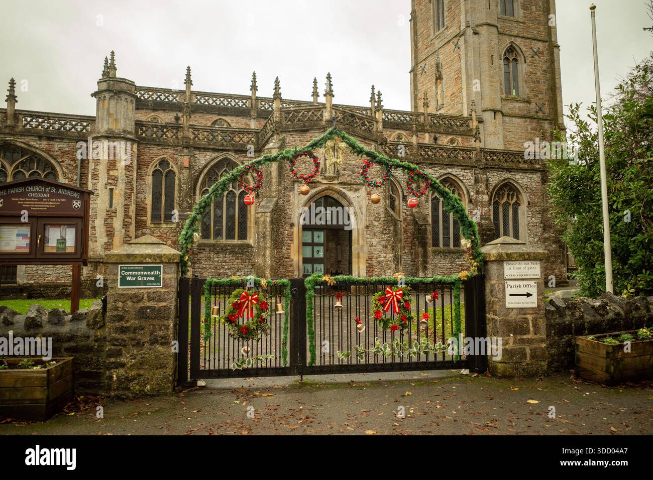 December 2025 - Gates decorated for Christmas at St Andrew's church in ...