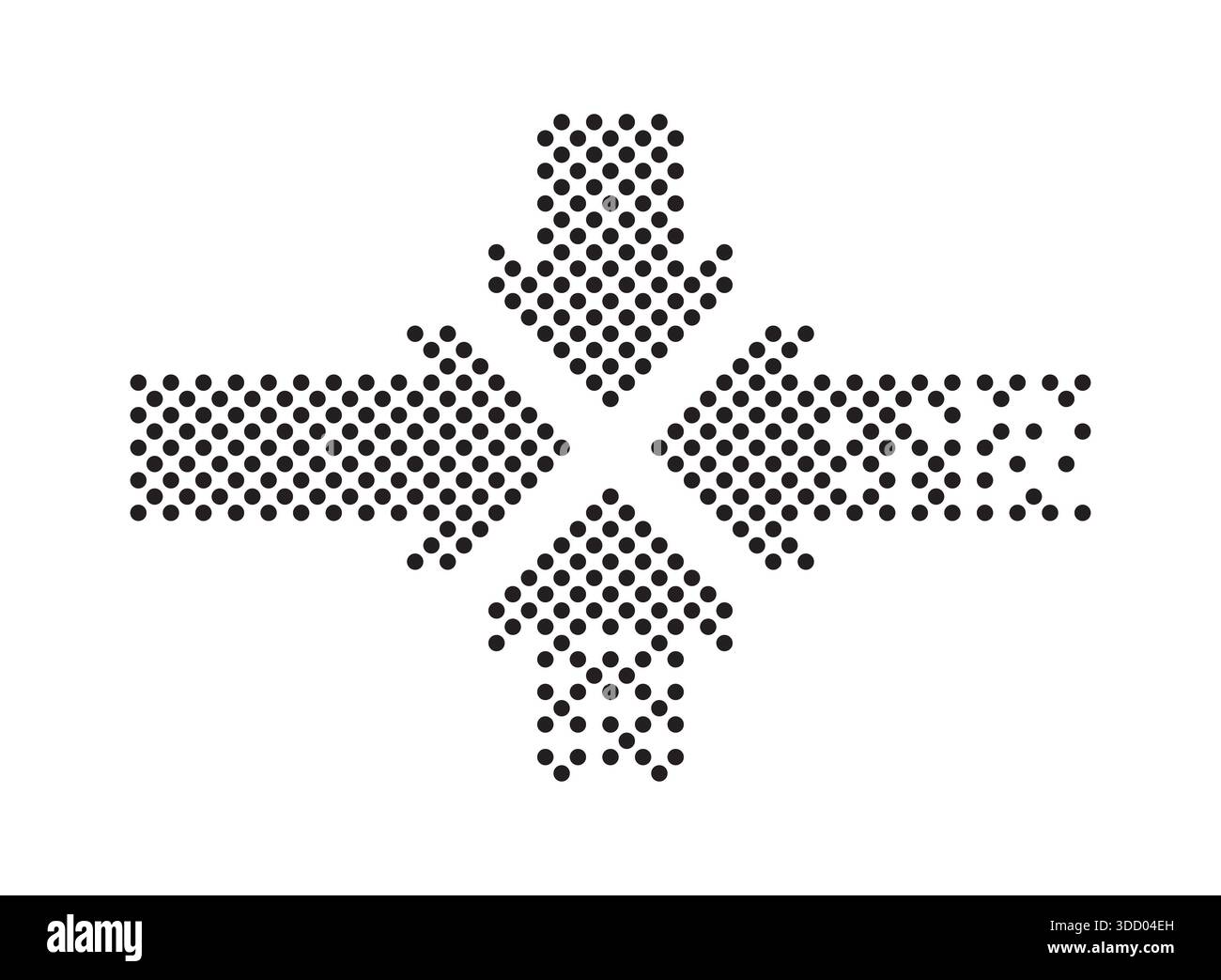 arrow signs consisting of dots. vector arrow sign Stock Photo - Alamy