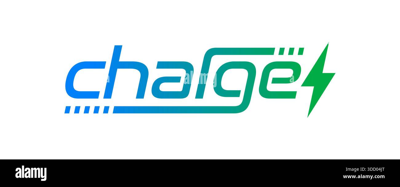 charge logo. charge concept with lightning symbol. charge logo for ...