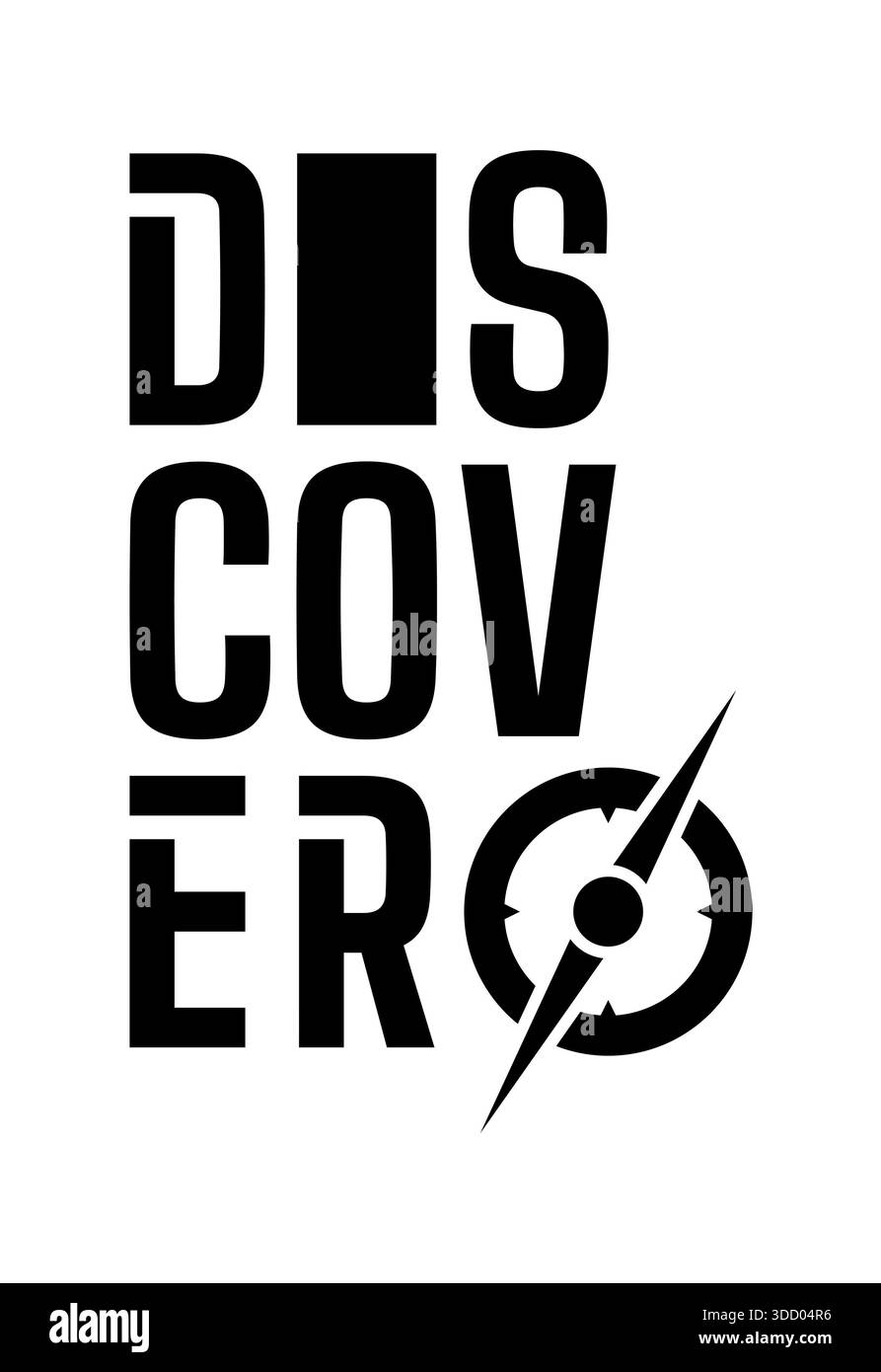 compass and the word discover. discover concept. discover logo Stock ...