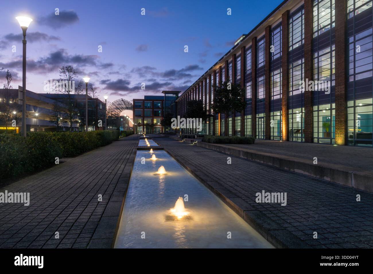 Night time view of The Hub in Farnborough Business Park, Farnborough ...