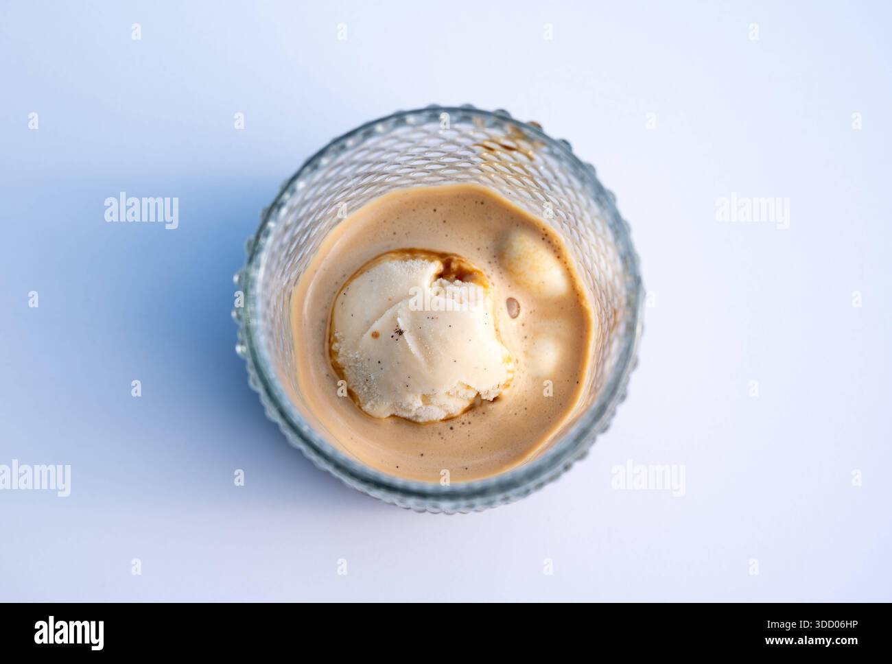 Affogato al caffe: a scoop of creamy vanilla ice cream drowned in hot ...