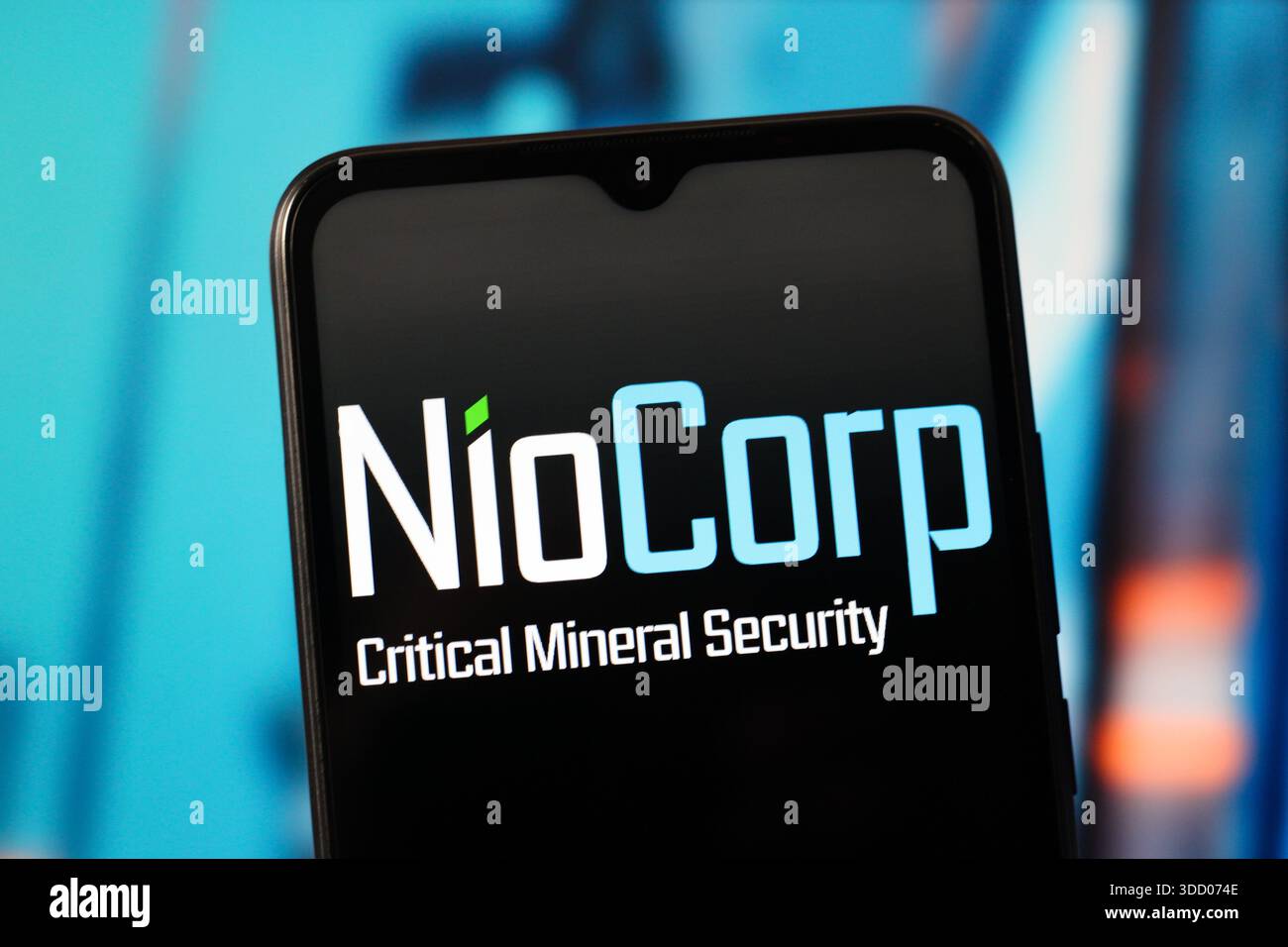 December 26, 2025, Canada: In this photo illustration, the NioCorp ...