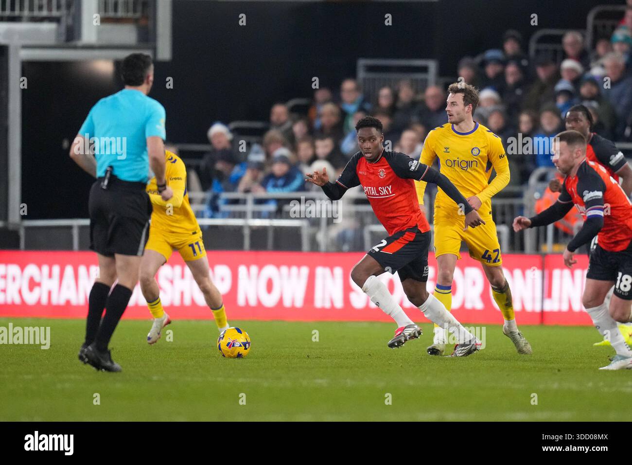Lamine Fanne (22) of Luton Town (centre) during the Sky Bet League 1 ...