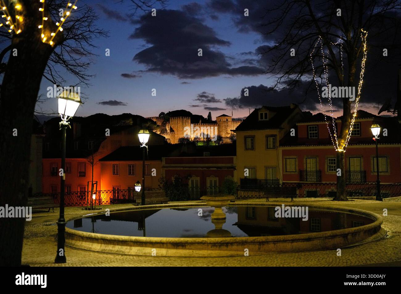 The Saint George's Castle is framed by buildings at the top of the ...