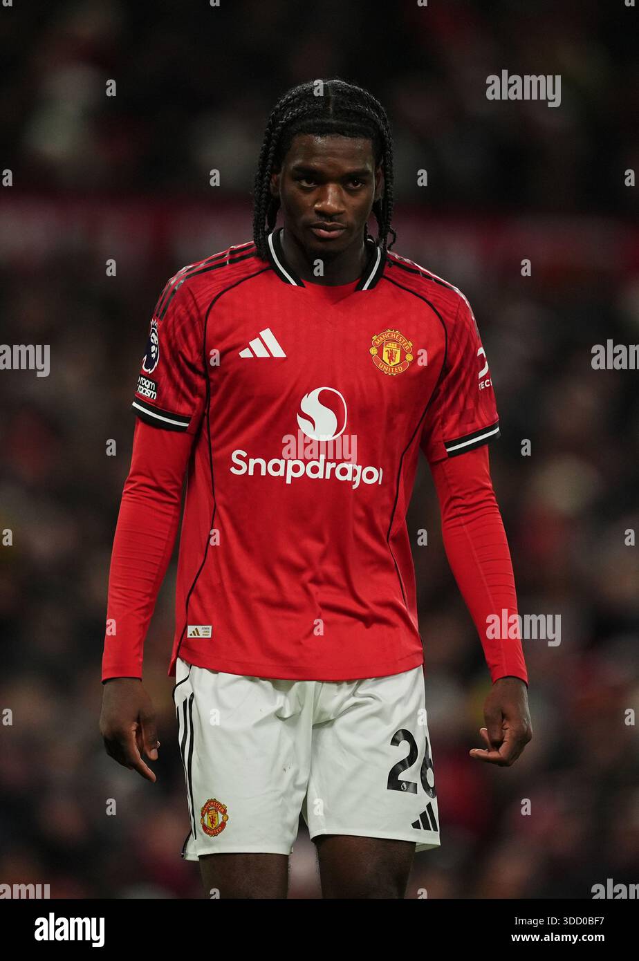 Manchester United's Ayden Heaven during the Premier League match at Old ...