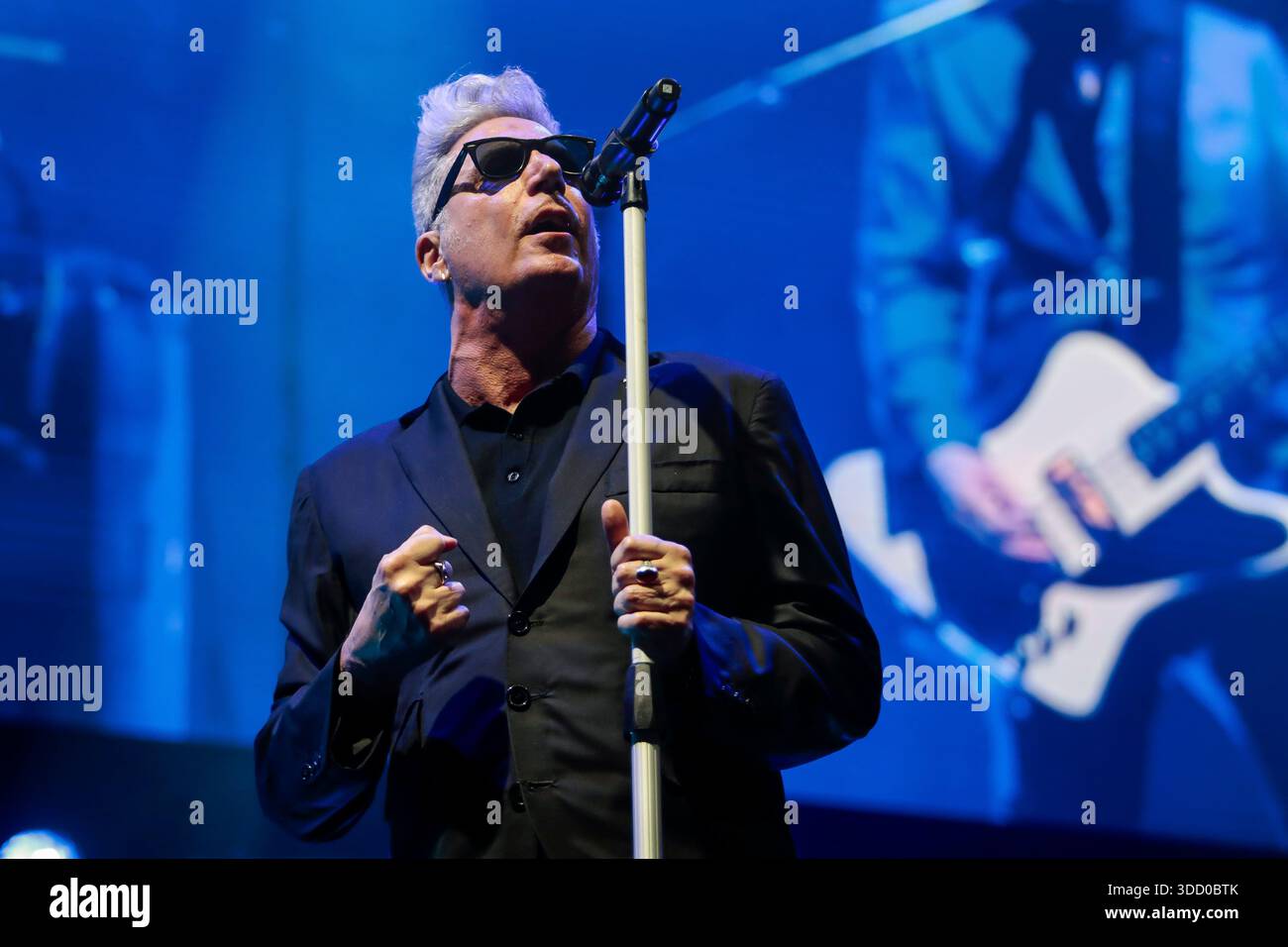The singer Loquillo performs during his concert at Roig Arena on ...
