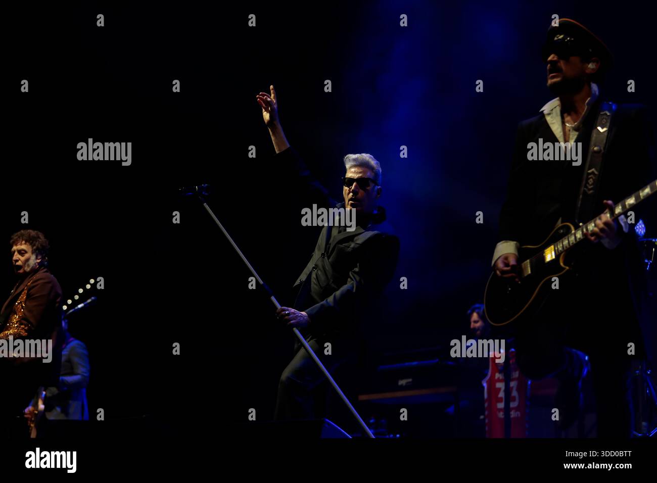 The singer Loquillo performs during his concert at Roig Arena on ...