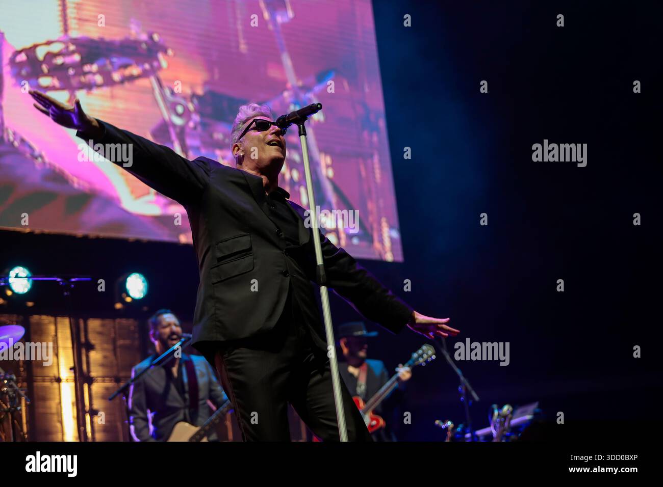The singer Loquillo performs during his concert at Roig Arena on ...