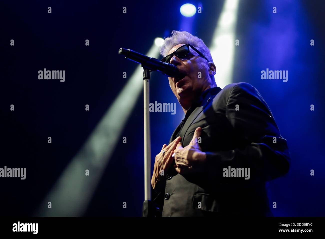 The singer Loquillo performs during his concert at Roig Arena on ...