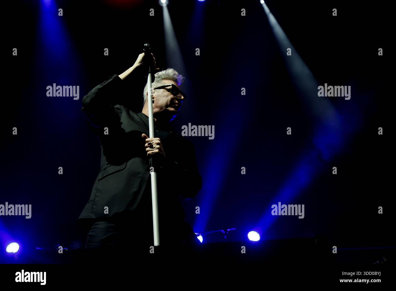 The singer Loquillo performs during his concert at Roig Arena on ...