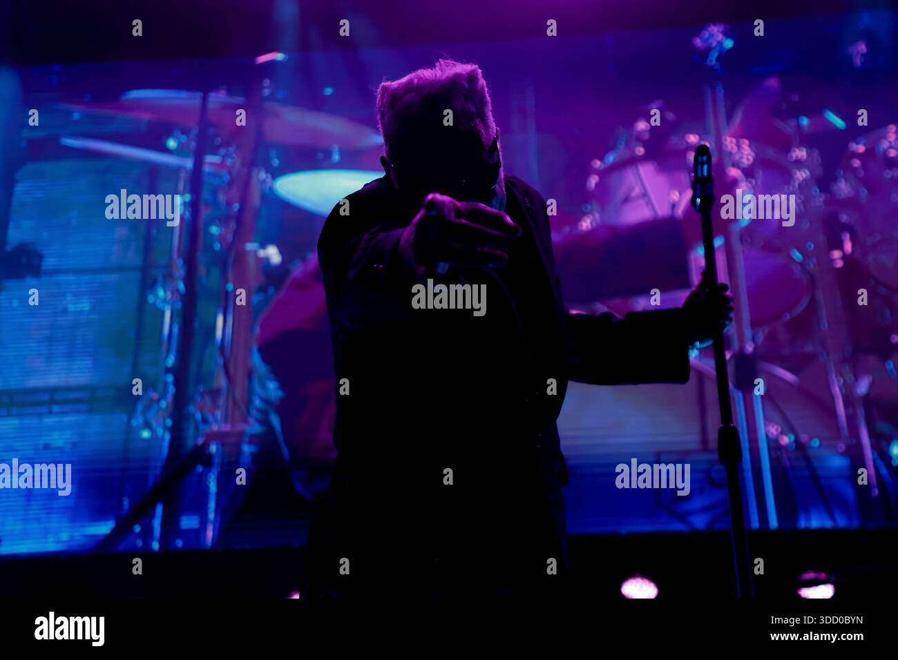 The singer Loquillo performs during his concert at Roig Arena on ...