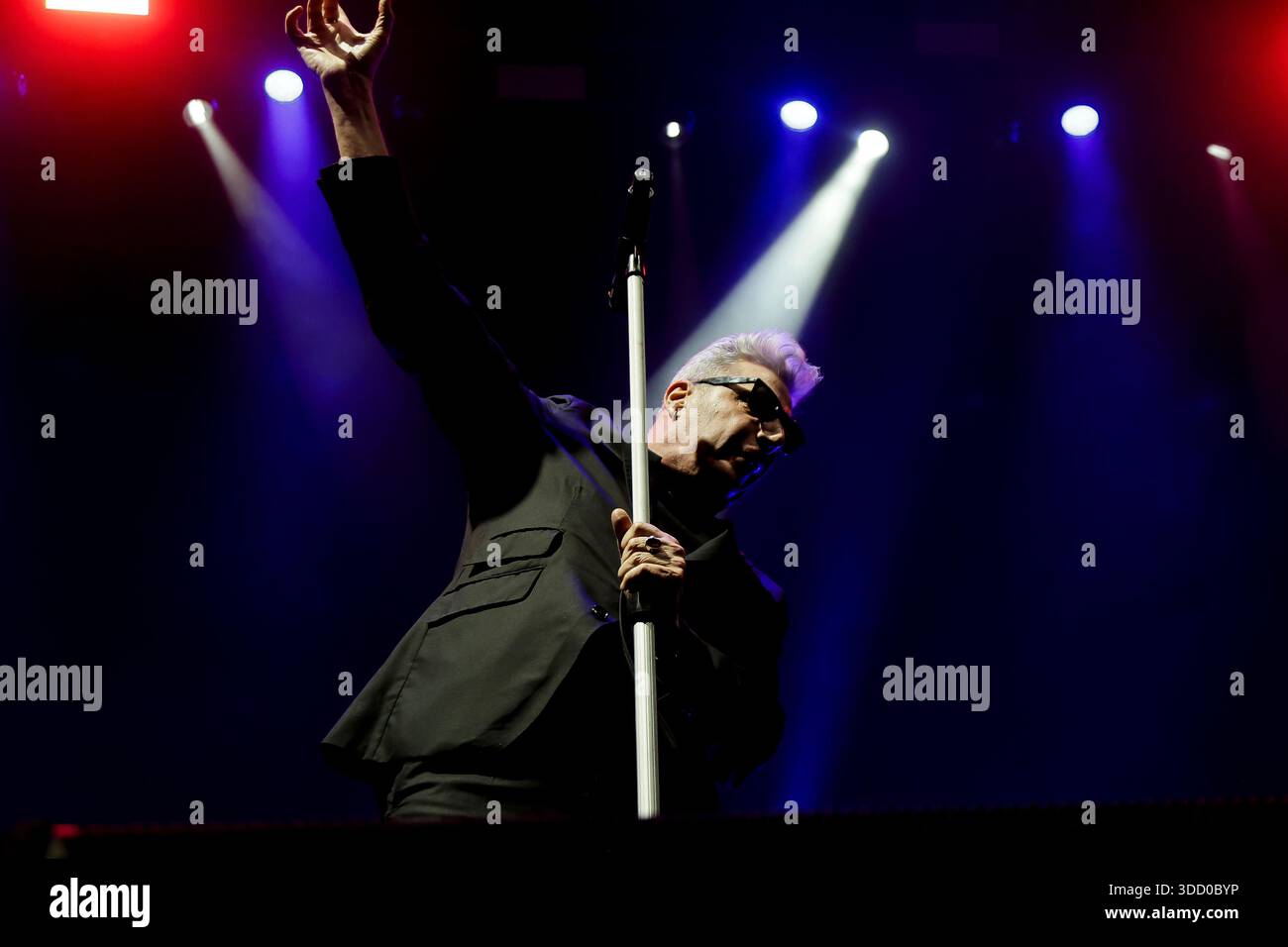 The singer Loquillo performs during his concert at Roig Arena on ...