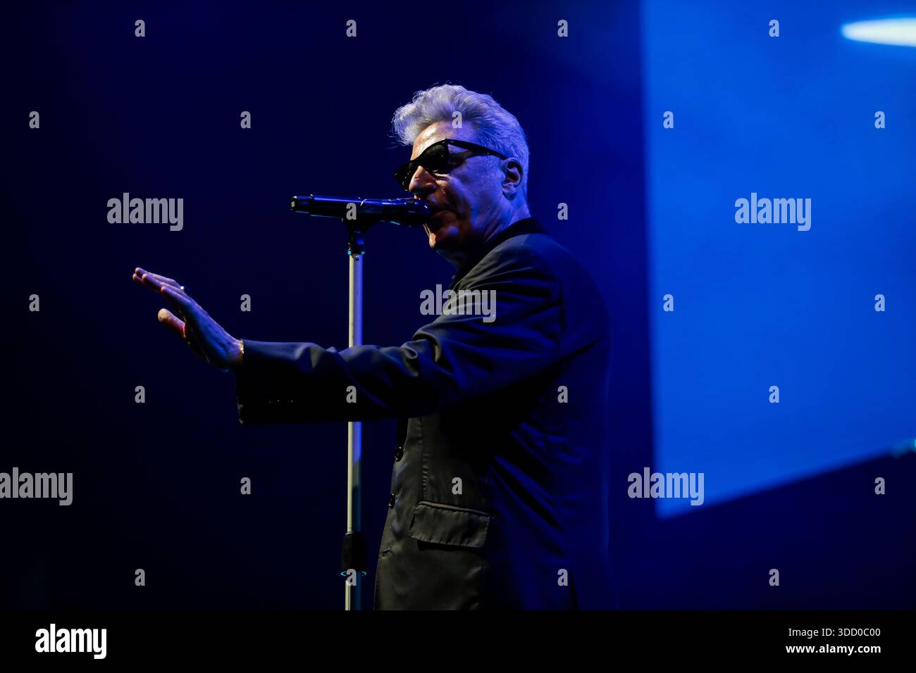 The singer Loquillo performs during his concert at Roig Arena on ...