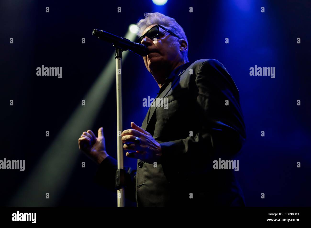 The singer Loquillo performs during his concert at Roig Arena on ...