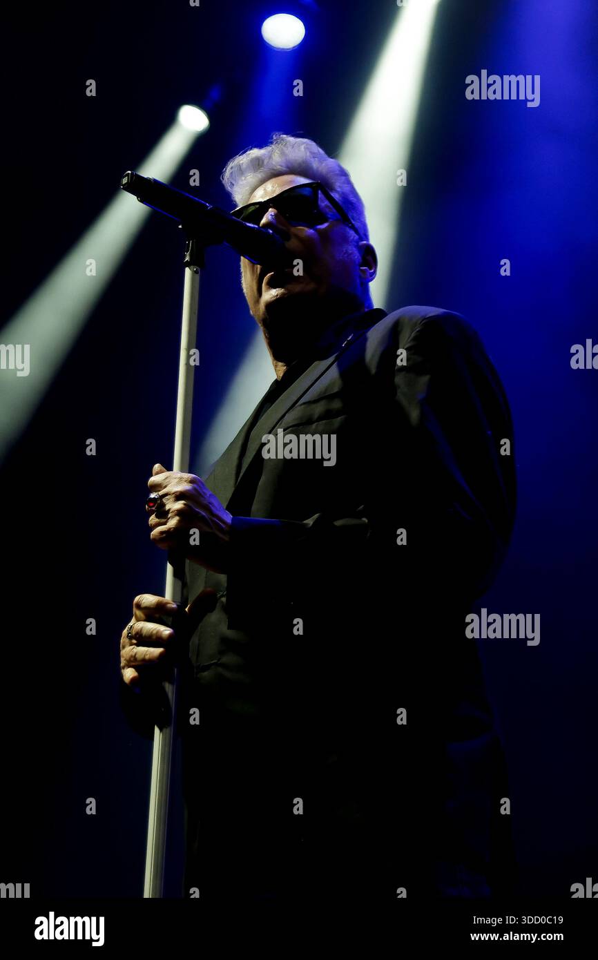 The singer Loquillo performs during his concert at Roig Arena on ...