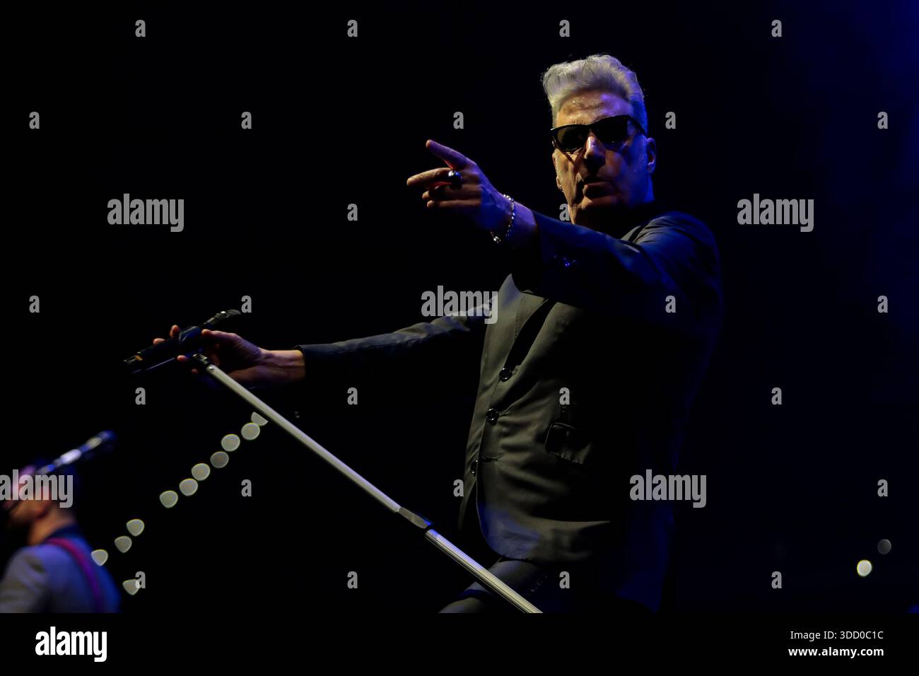 The singer Loquillo performs during his concert at Roig Arena on ...