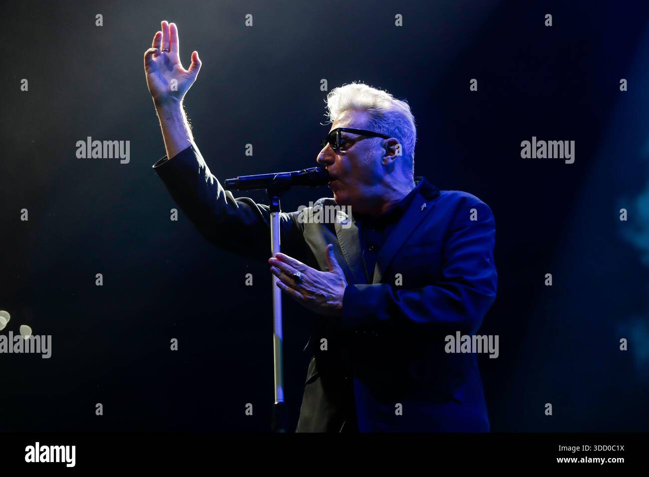 The singer Loquillo performs during his concert at Roig Arena on ...