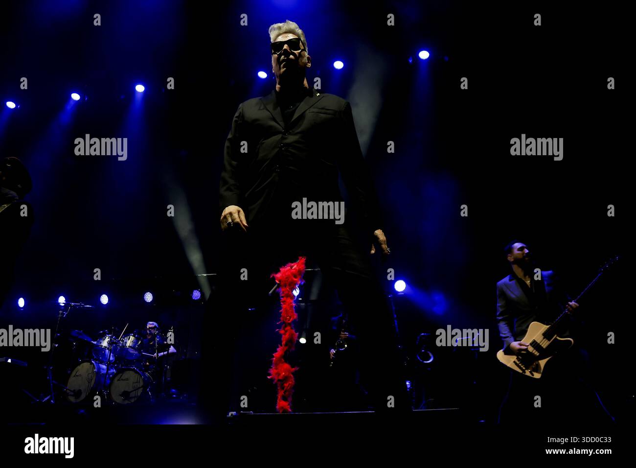 The singer Loquillo performs during his concert at Roig Arena on ...