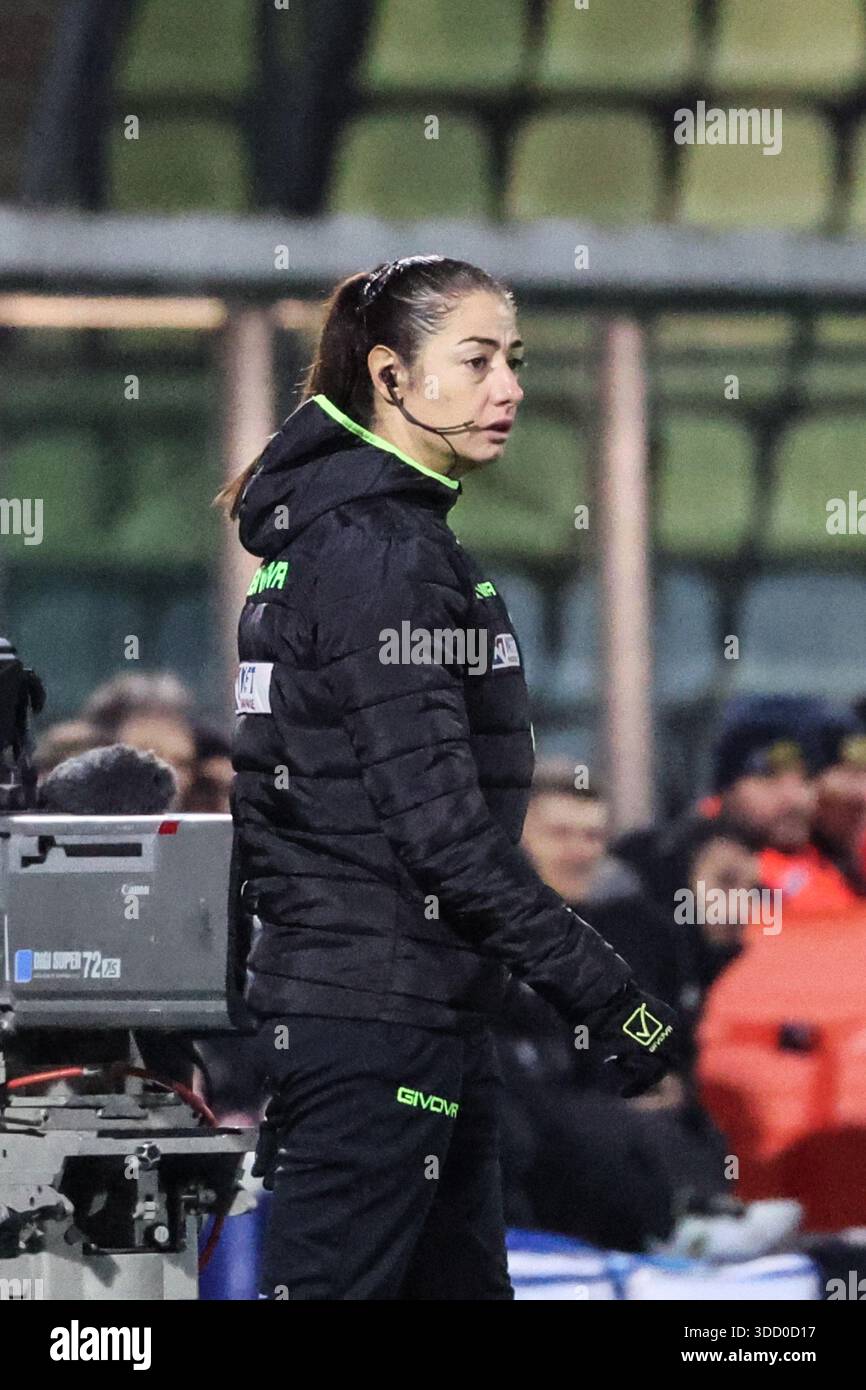 Referee Maria Sole Ferrieri Caputi during the Serie B match between ...