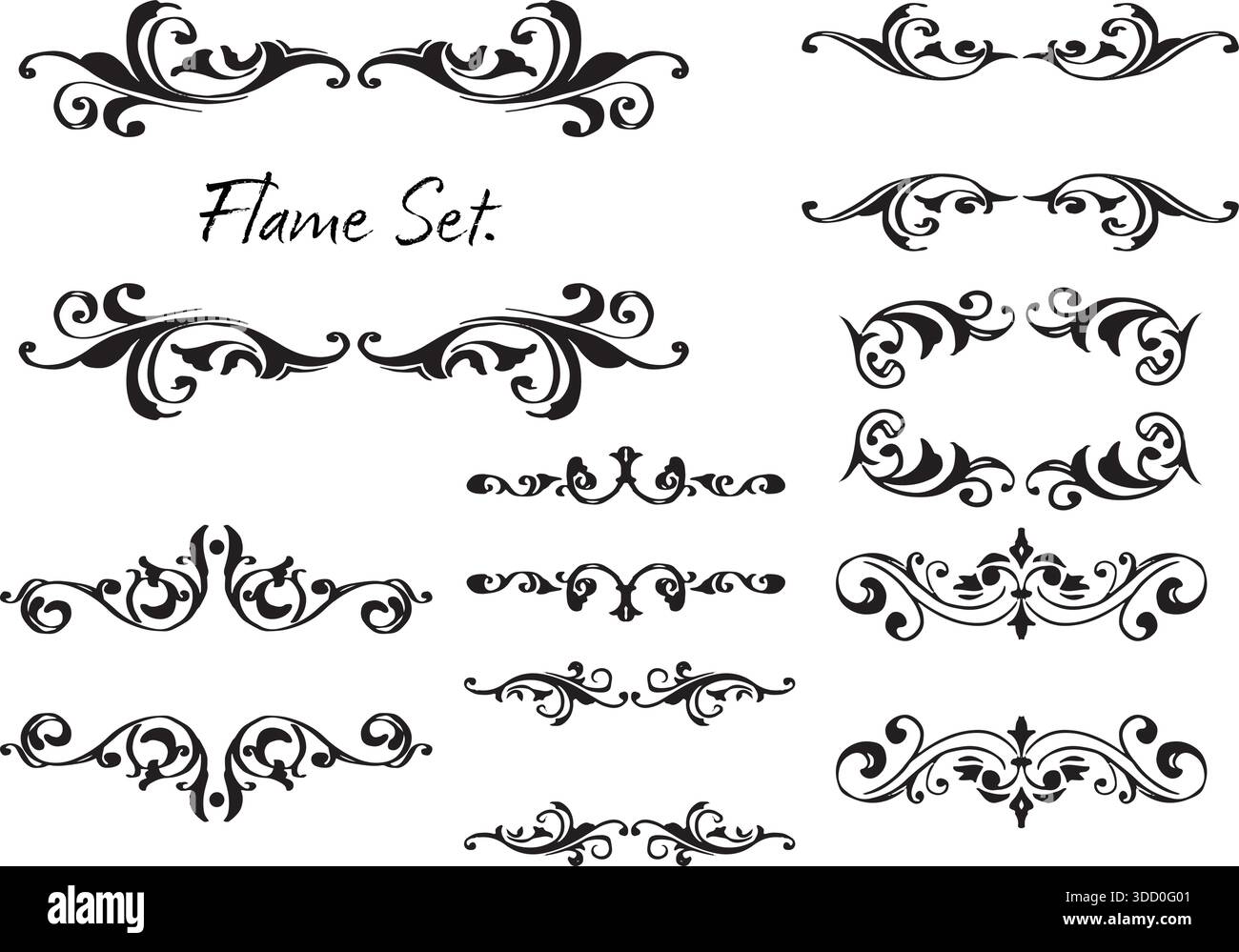 Gothic style line set Cut Out Stock Images & Pictures - Alamy