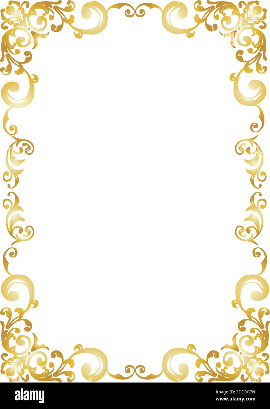 Gothic style frame. Western style frame. (A4 portrait Stock Vector ...