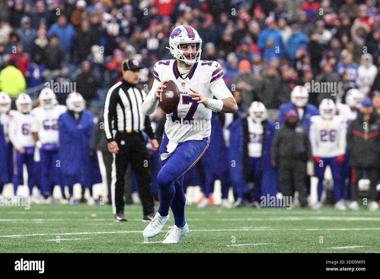 Buffalo Bills quarterback Josh Allen scrambles during an NFL football ...
