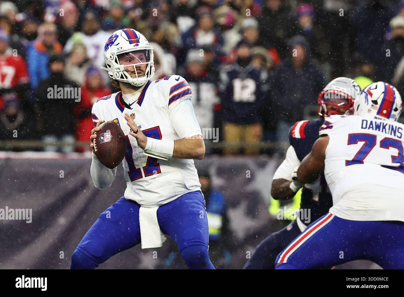 Buffalo Bills quarterback Josh Allen drops back to pass during an NFL ...