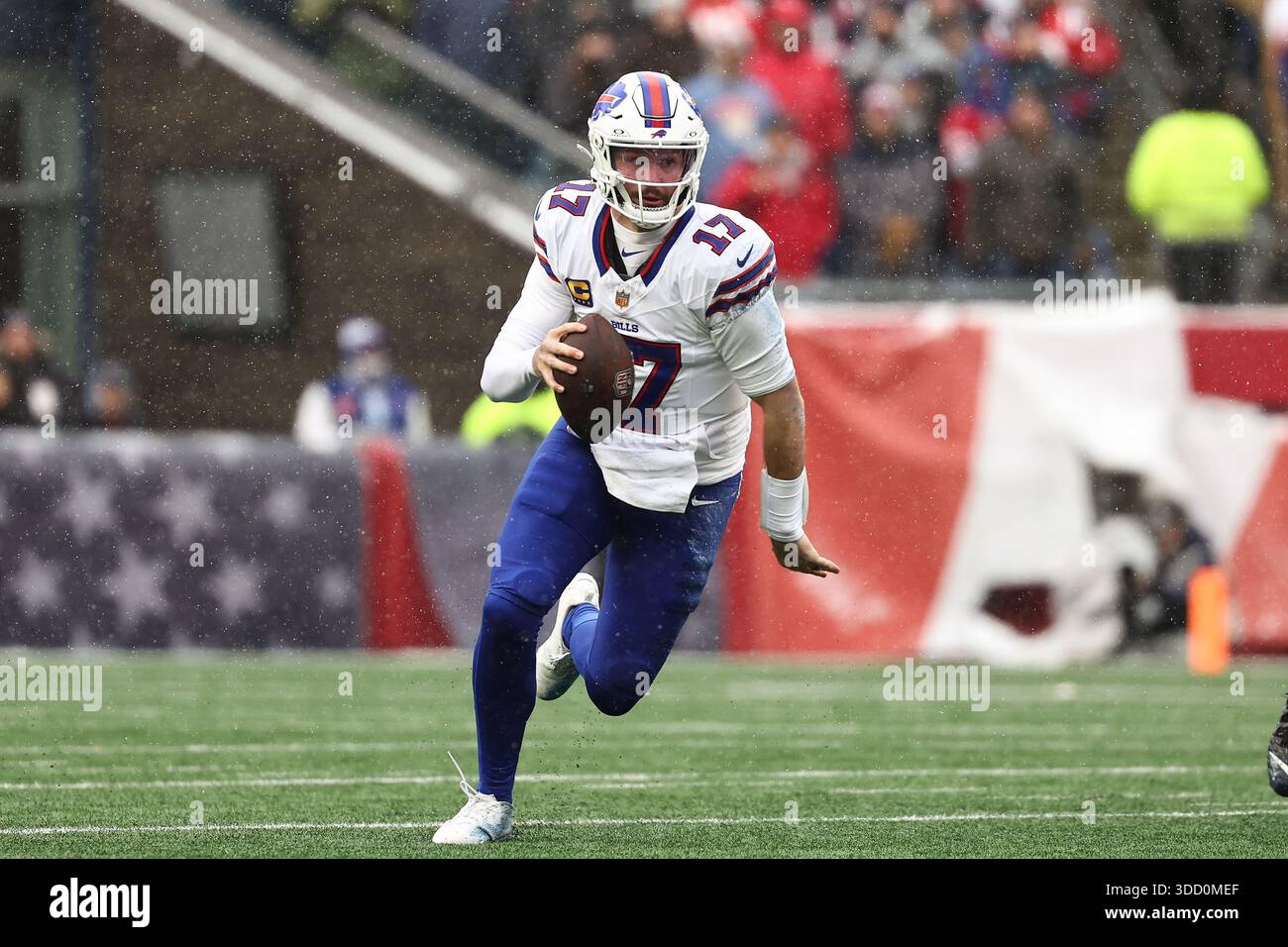 Buffalo Bills quarterback Josh Allen runs during an NFL football game ...