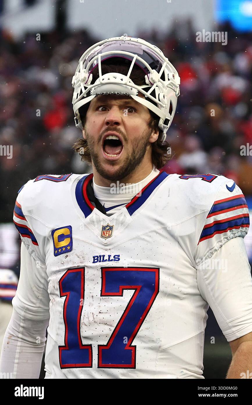 Buffalo Bills quarterback Josh Allen celebrates a touchdown during an ...