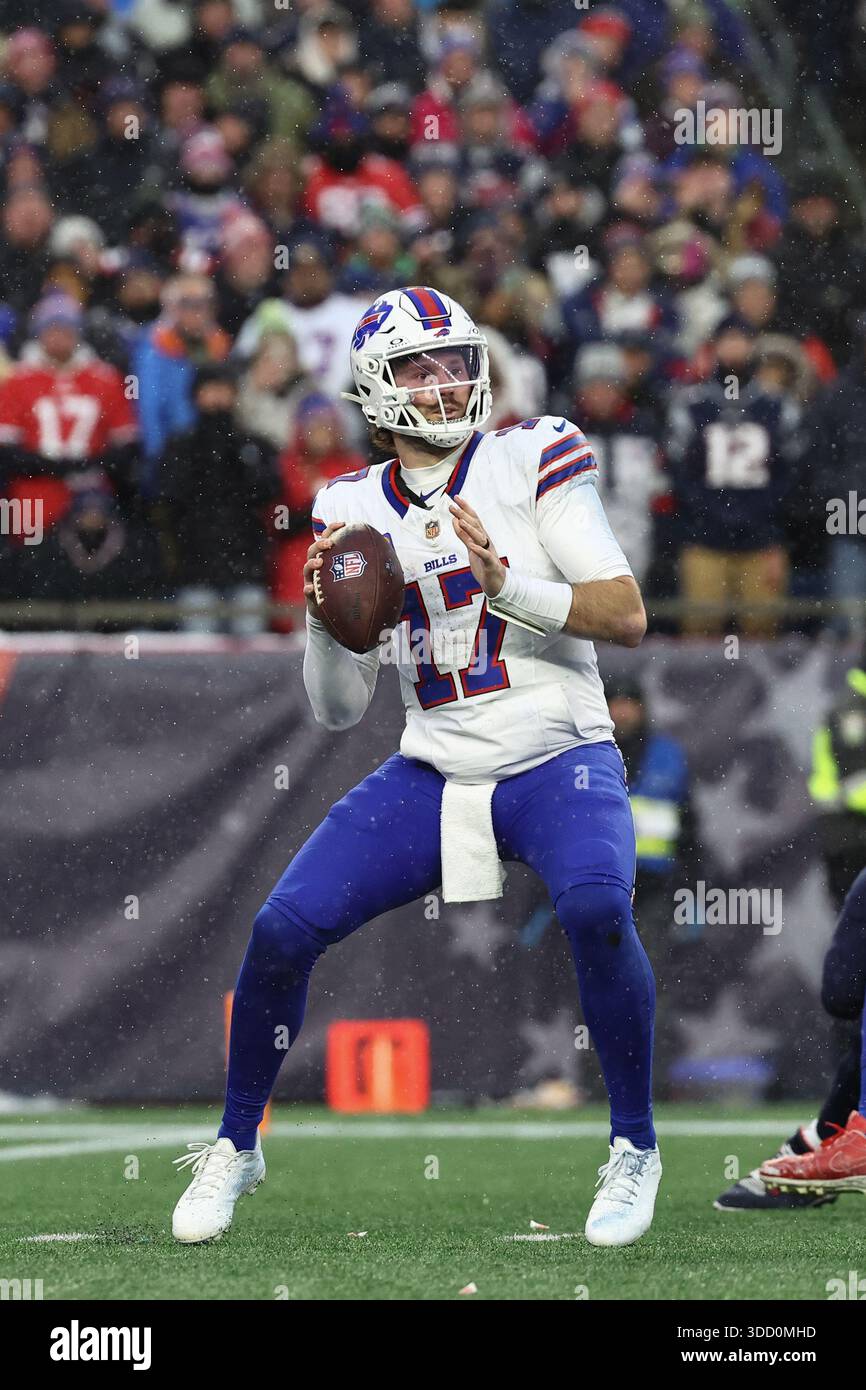 Buffalo Bills quarterback Josh Allen drops back to pass during an NFL ...