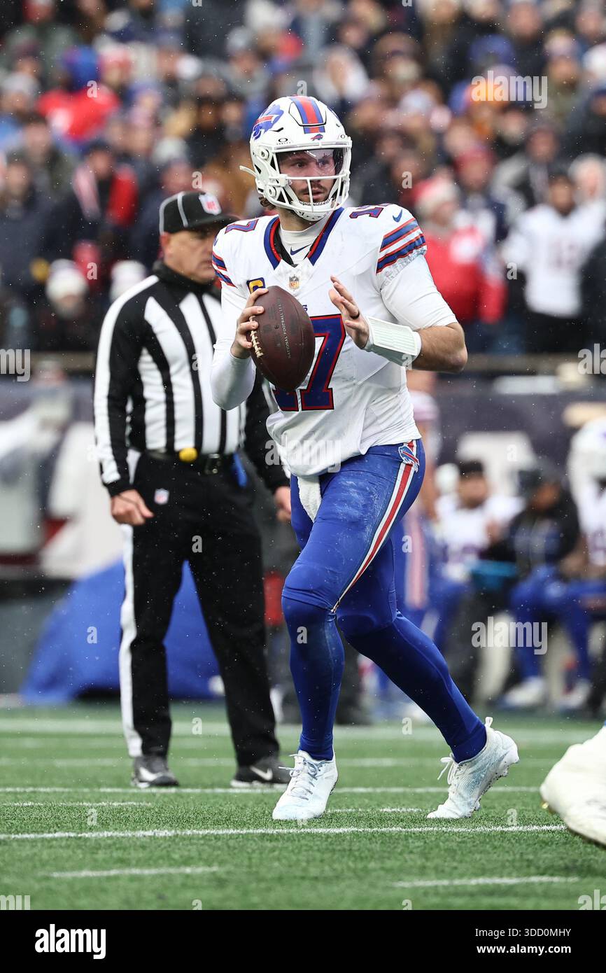 Buffalo Bills quarterback Josh Allen looks to pass during an NFL ...