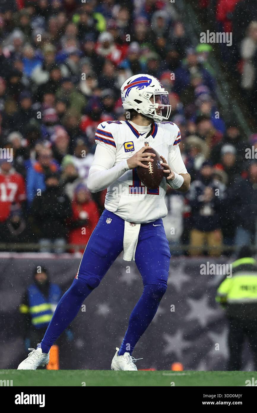 Buffalo Bills quarterback Josh Allen drops back to pass during an NFL ...