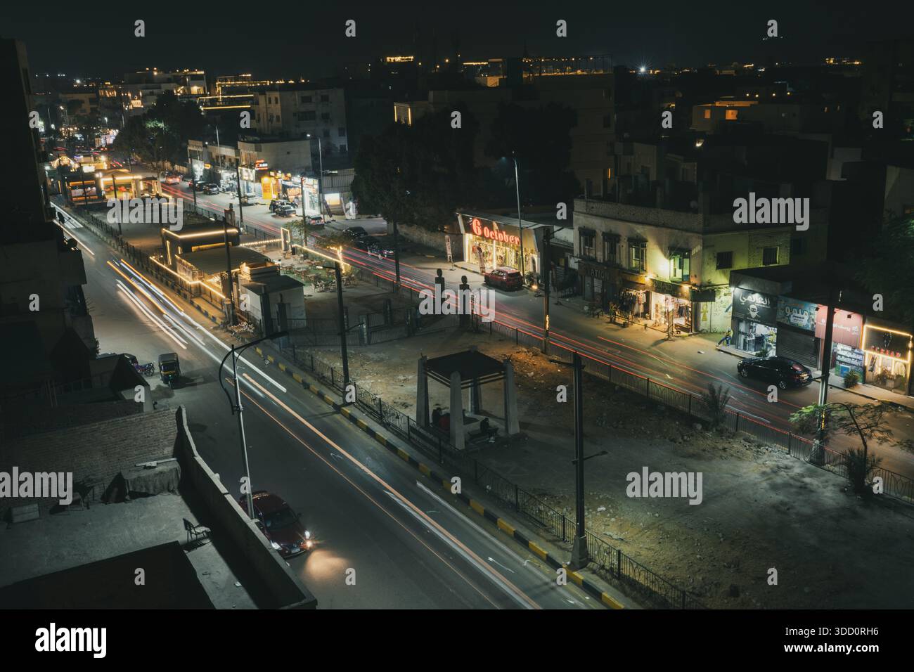 Street of Giza at night. (Photo by Lounis Tiar / SOPA Images/Sipa USA ...
