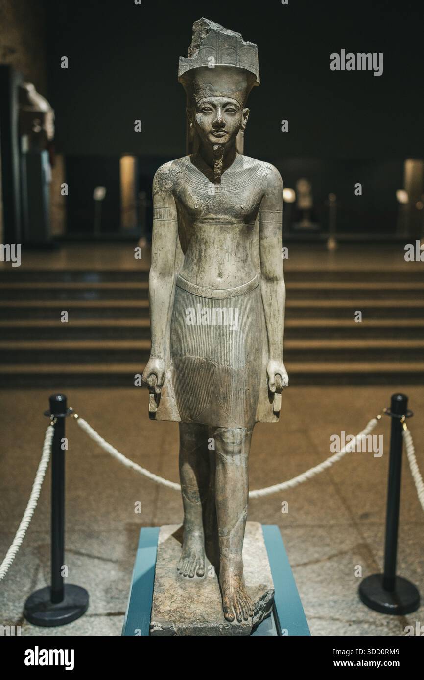 A Statue inside the Luxor Museum. (Photo by Lounis Tiar / SOPA Images ...