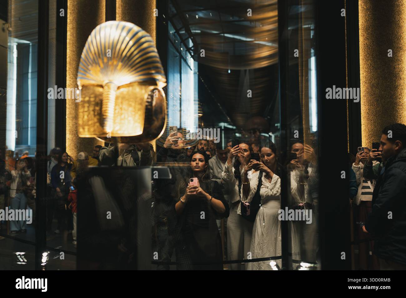 People seen inside the Tutankhamun Halls. (Photo by Lounis Tiar / SOPA ...