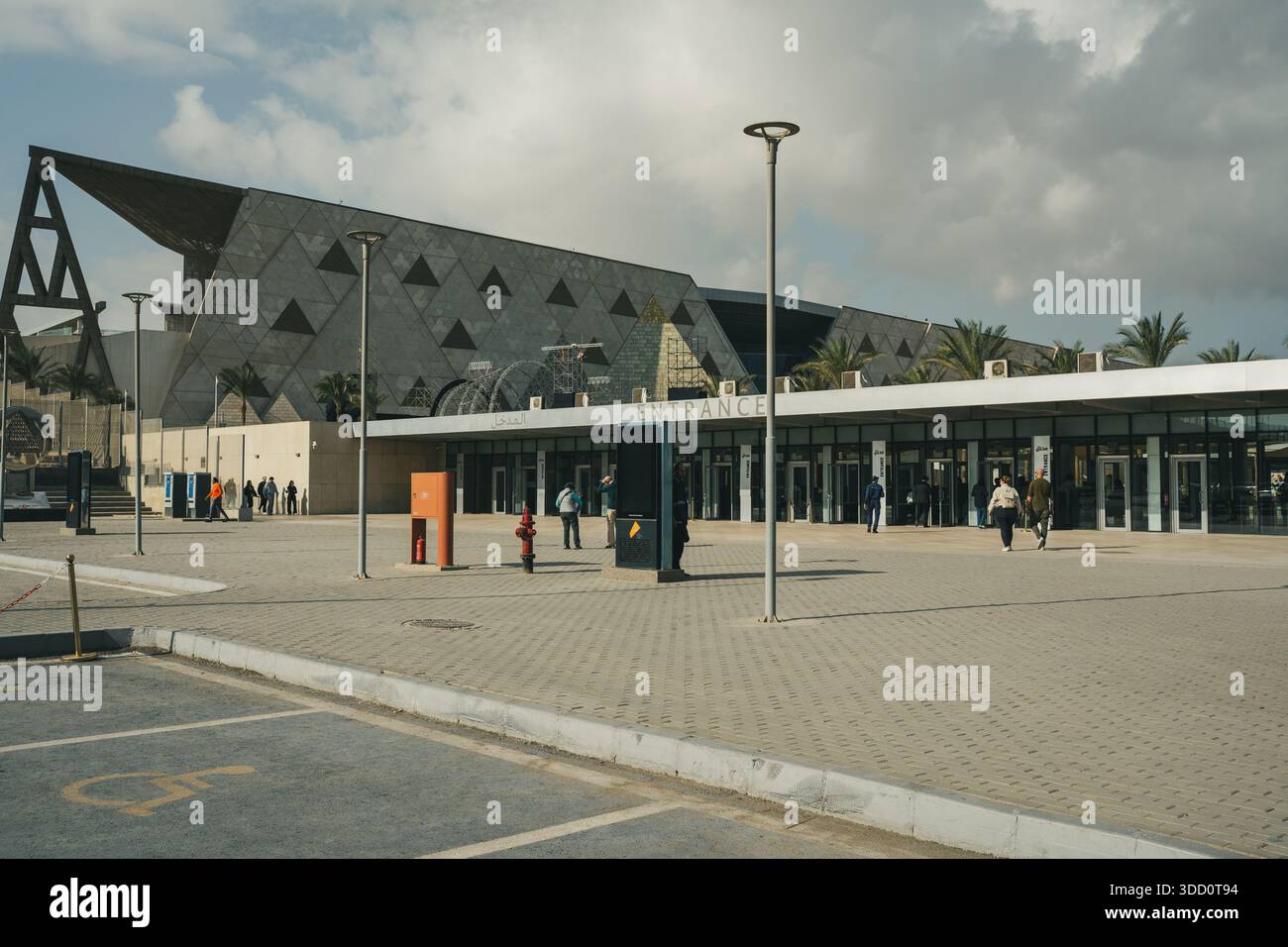 Entrance of the Grand Egyptian Museum. (Photo by Lounis Tiar / SOPA ...