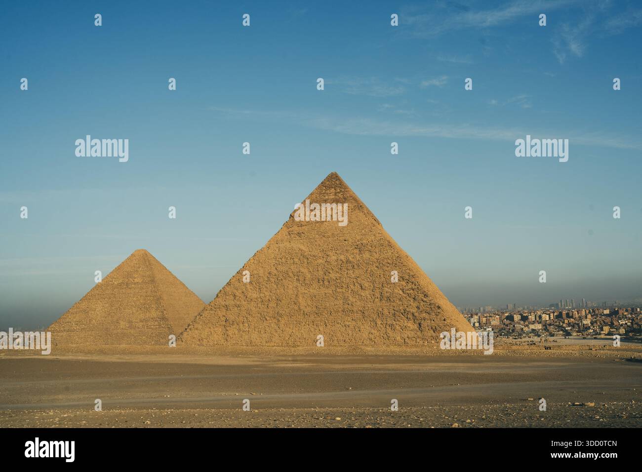 A view of the Pyramids Of Giza. (Photo by Lounis Tiar / SOPA Images ...