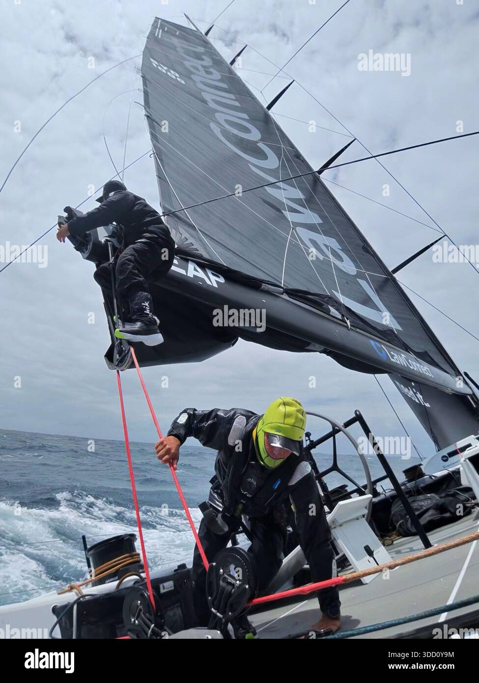 The crew of supermaxi LawConnect were forced into some repairs on the ...